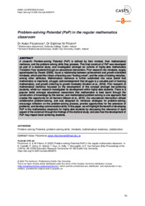 Problem-solving potential (PsP) in the regular mathematics classroom ...