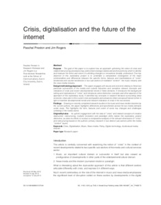 Crisis, digitalisation and the future of the internet - DORAS
